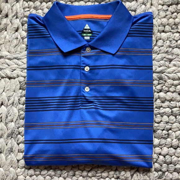 bolle | Shirts | Bolle Blue Striped Golf Polo | Poshmark